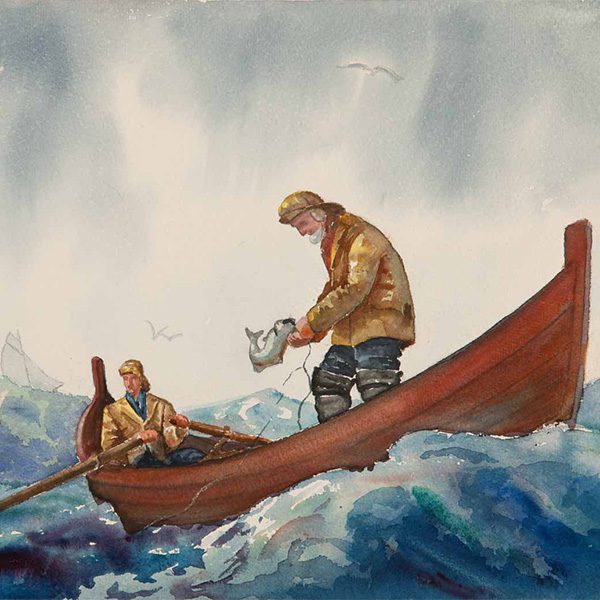 Fishermen, Carl Strand | Fine Arts | Vesterheim